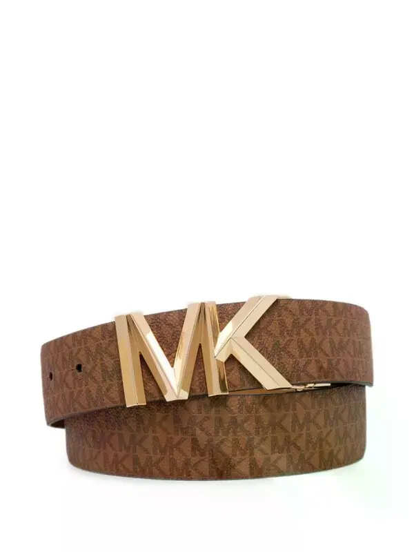Michael Kors Monogram Buckle Belt - Brown