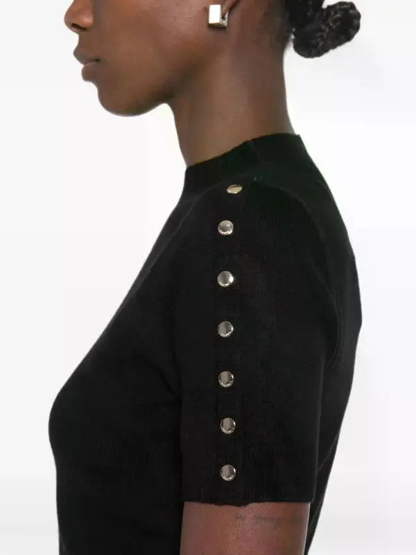 Sandro Button-embellished Crop Top