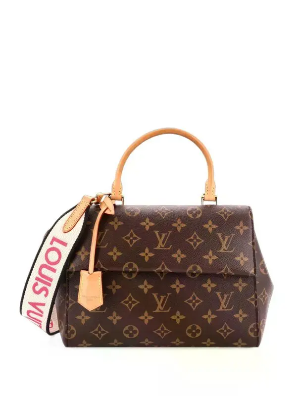 LOUIS VUITTON Cluny Top Handle Bag Monogram Canvas Bb Satchel - Brown
