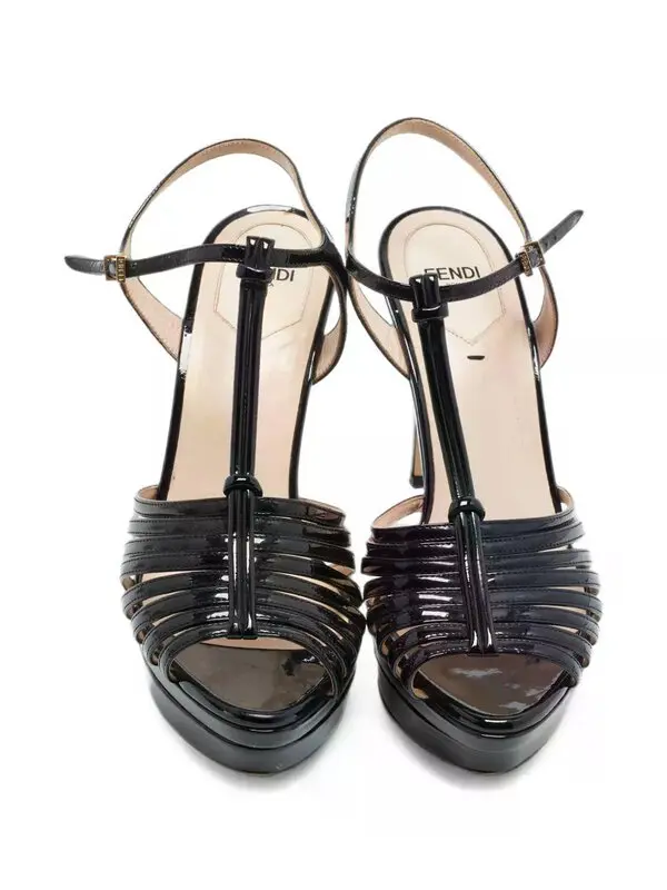 Fendi Strappy T-bar Heeled Sandals