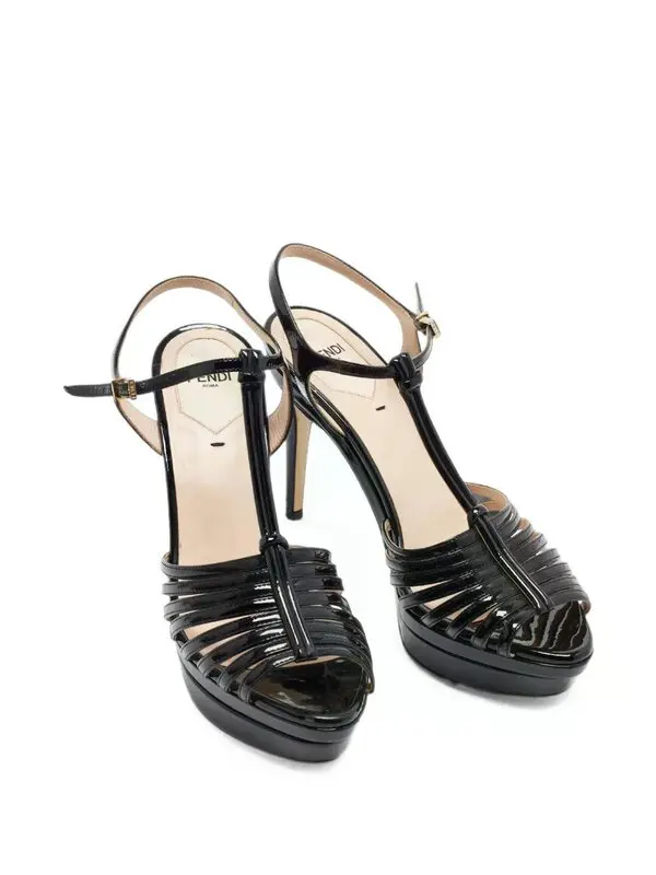 Fendi Strappy T-bar Heeled Sandals