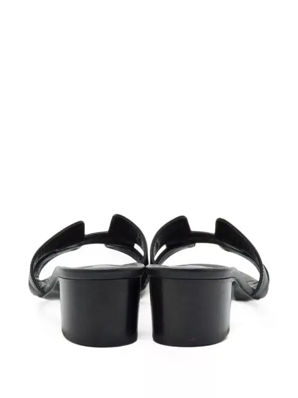 Hermès Oran H Cut-out Block-heel Sandals