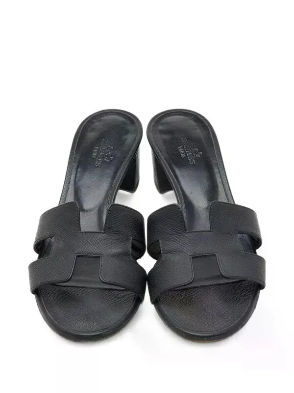 Hermès Oran H Cut-out Block-heel Sandals