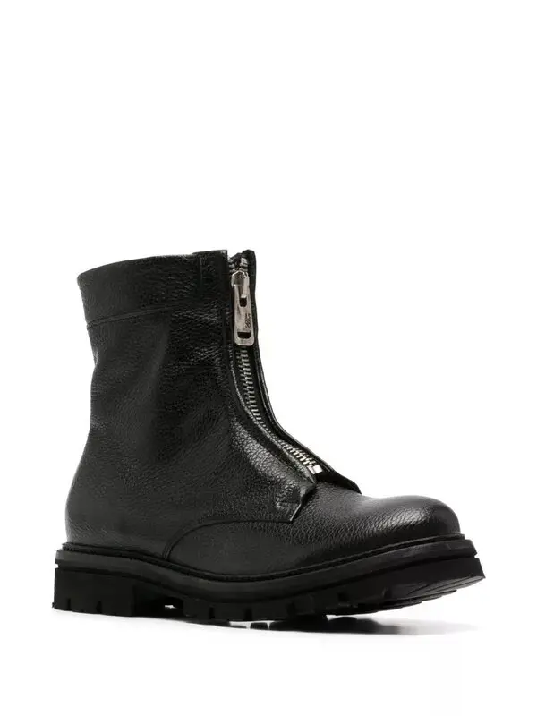 A.S.98 Front-zip Leather Boots