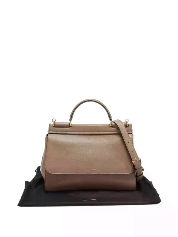 Dolce & Gabbana Sicily Leather Tote Bag - Neutrals