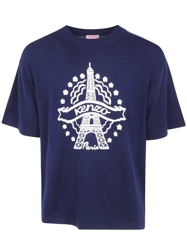 Kenzo T-shirt " Eiffel Tower Design - Blue