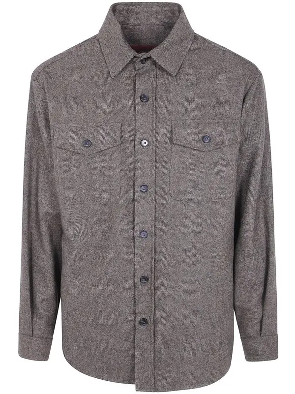 CRUNA Overshirt With Buttoned Chest Patch Pockets "osaka