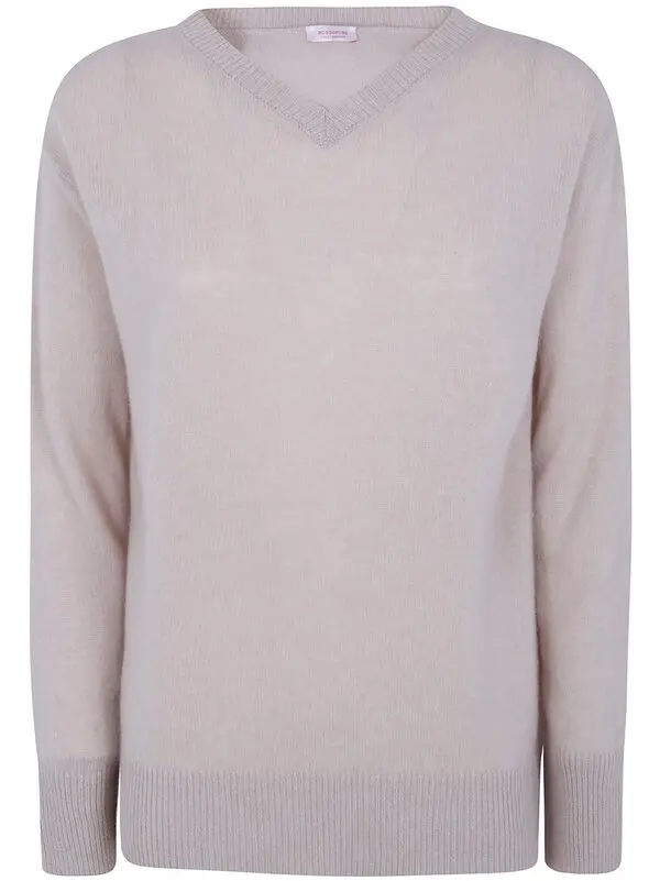 Rossopuro Sweater V-neck Long Sleeved V Neck Over Sweater