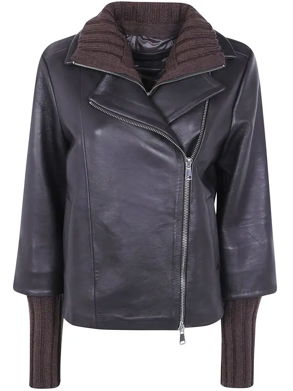THE JACKIE LEATHERS Leather Jacket With Gilet "gemini