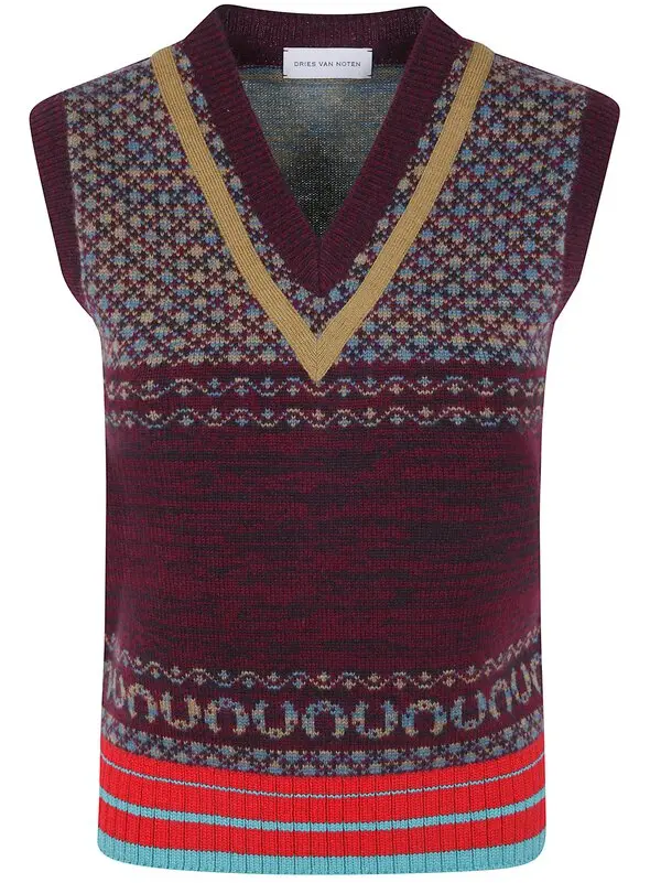 Dries Van Noten Cashmere Top "toque - Red