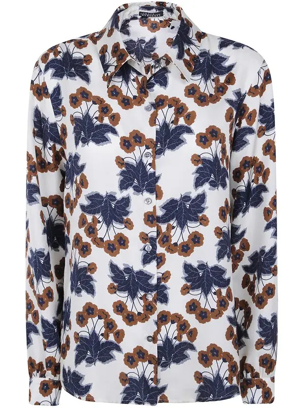 LAURA URBINATI Shirt Flower Print Classic Shirt