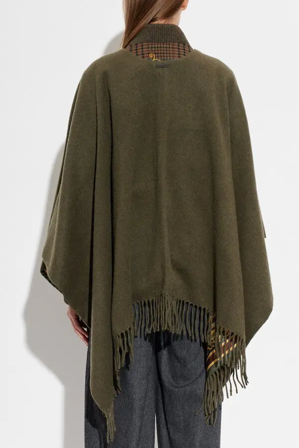 FERRAGAMO Cashmere Poncho With Fringes