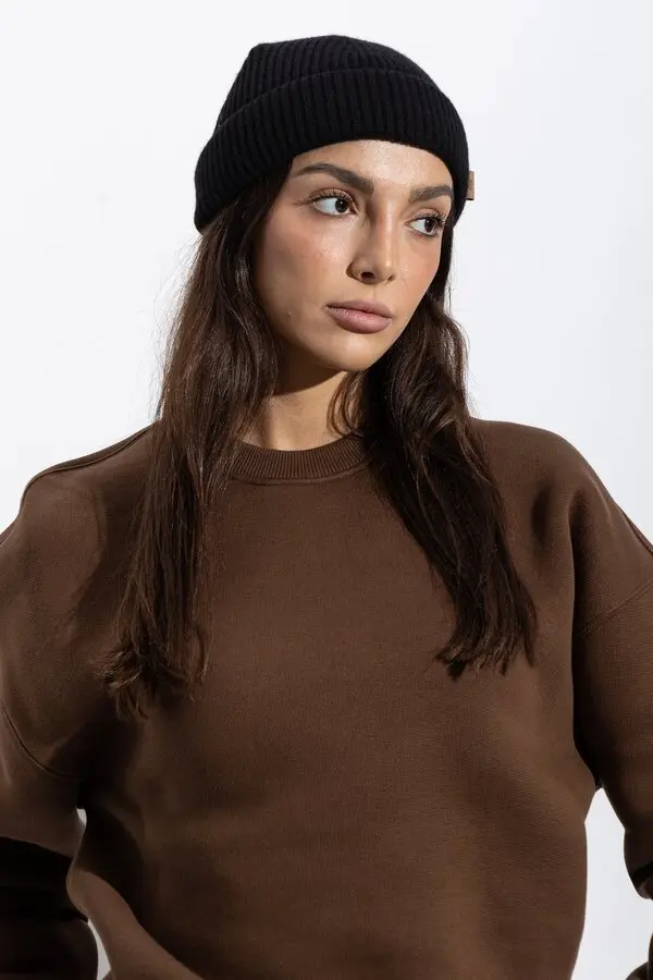 AMI Paris Wool Beanie With Sewn Logo
