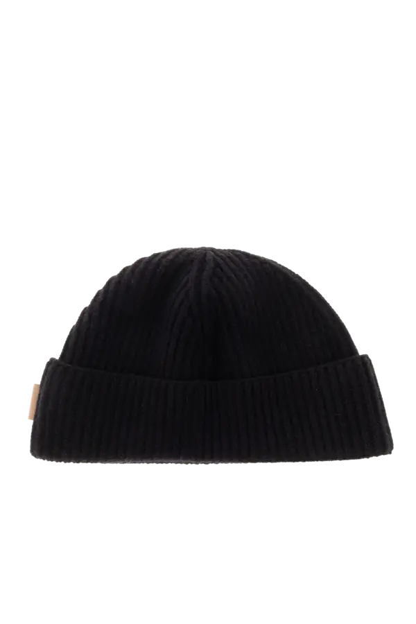 AMI Paris Wool Beanie With Sewn Logo