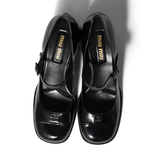 Miu Miu Patent Leather And Naplak Leather Pumps