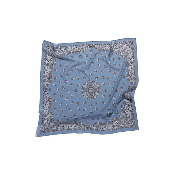 Miu Miu Printed Wool And Cashmere Scarf - Cloudy Gray
