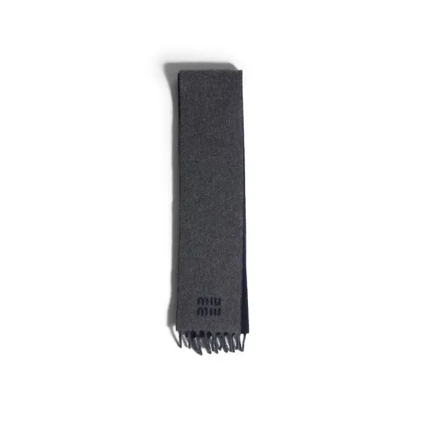 Miu Miu Cashmere Scarf - Grey/blue