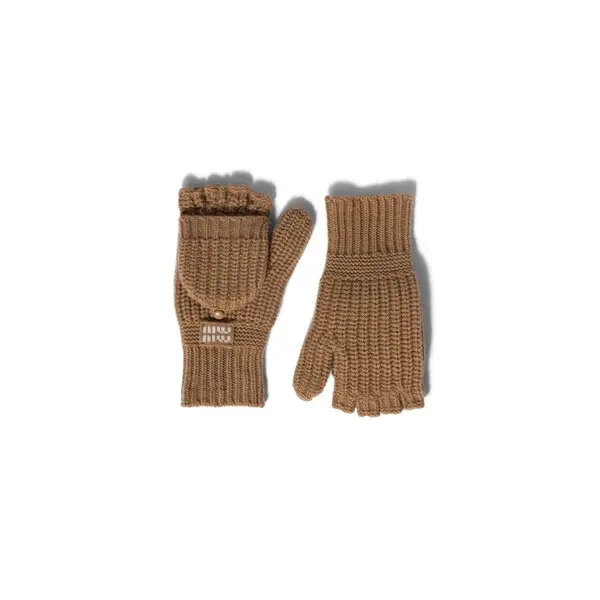 Miu Miu Wool And Cashmere Fingerless Gloves