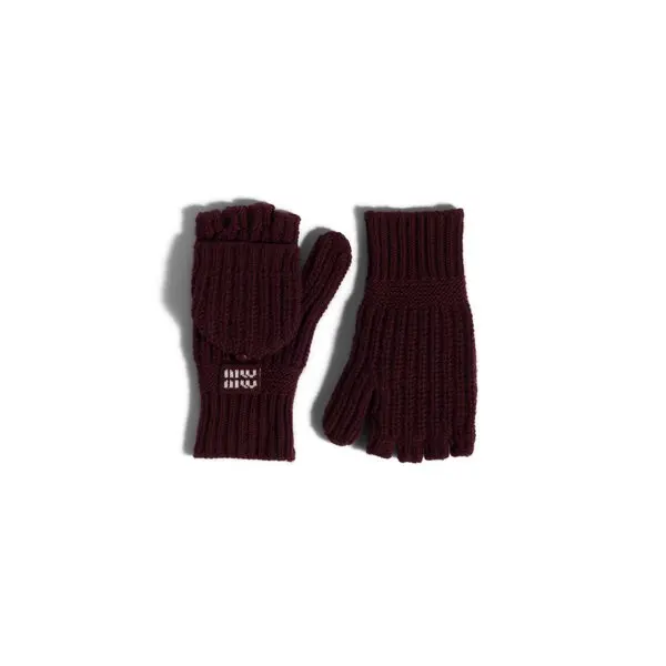 Miu Miu Wool And Cashmere Fingerless Gloves