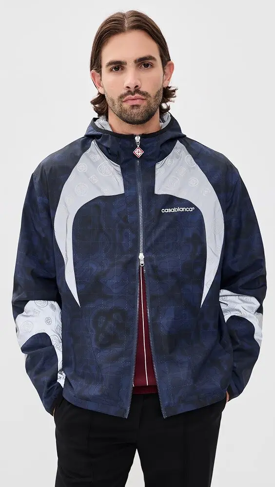 Casablanca Zip Up Hooded Jacket