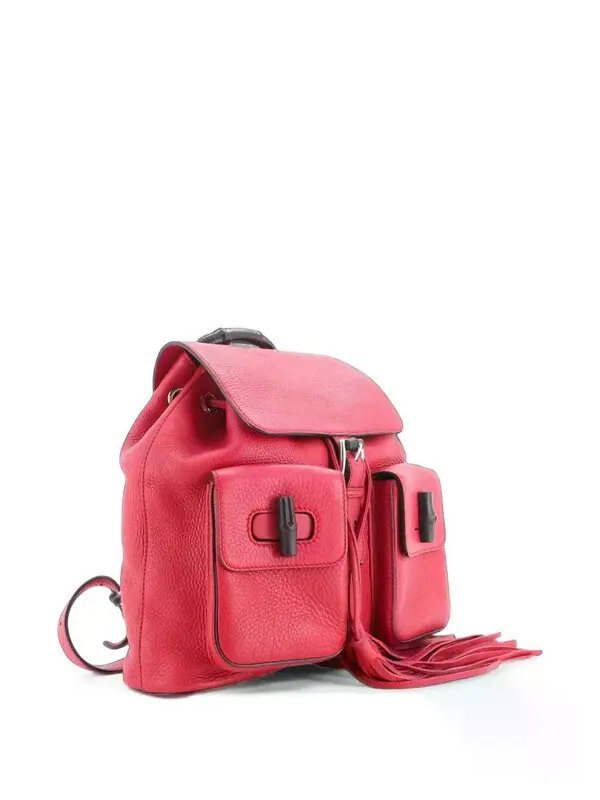 Gucci Bamboo Tassel Leather Medium Backpack