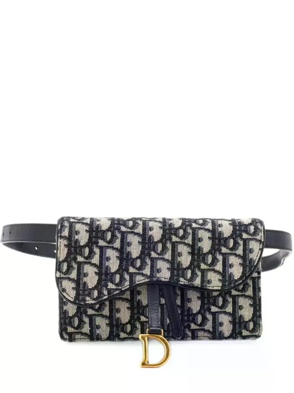 Dior Saddle Rectangular Oblique Canvas Belt Bag