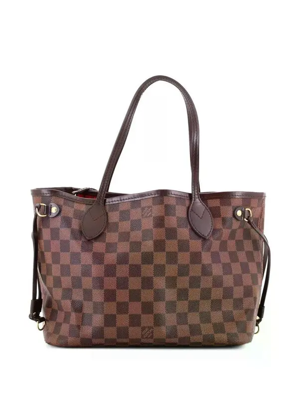 LOUIS VUITTON Neverfull Damier Pm Tote Bag - Brown