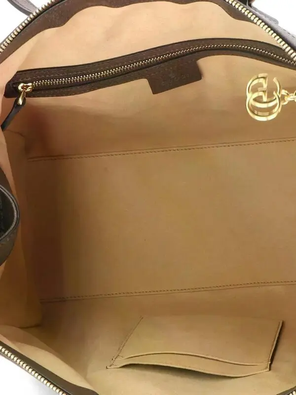 Gucci Ophidia Top Handle Gg Coated Canvas Medium Tote Bag