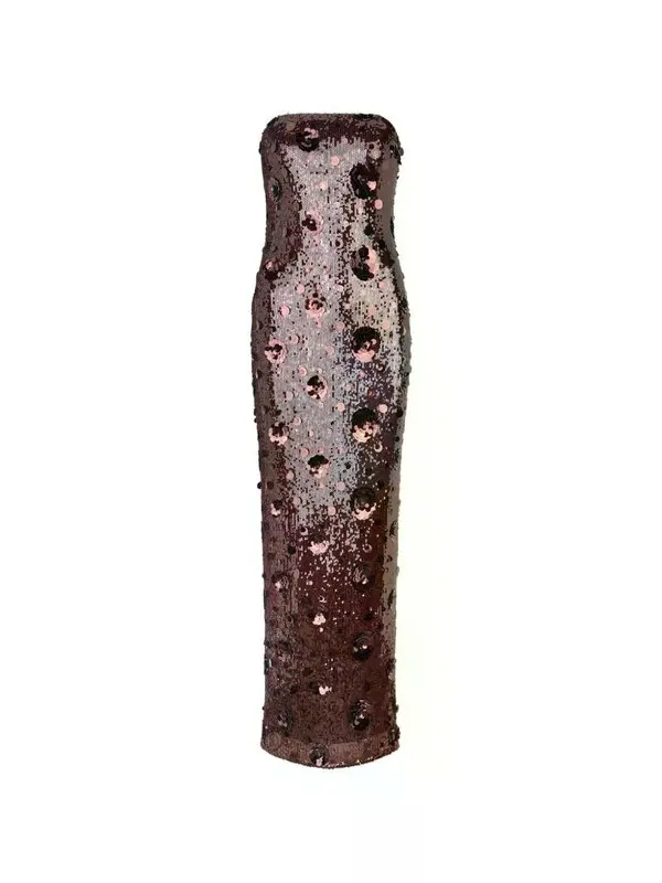 ROTATE BY BIRGER CHRISTENSEN Sequins Tube Maxi Dress
