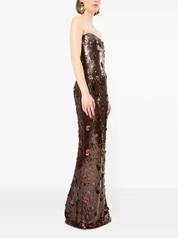 ROTATE BY BIRGER CHRISTENSEN Sequins Tube Maxi Dress