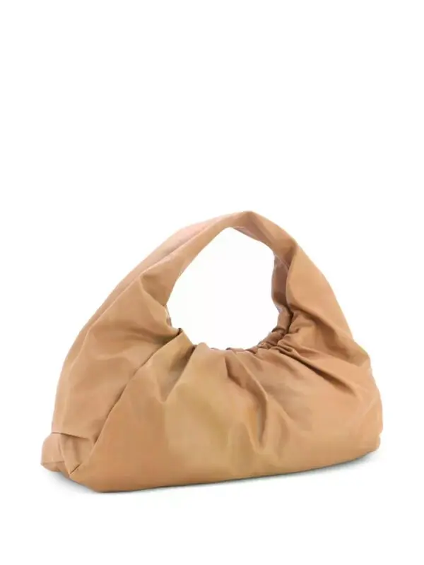 Bottega Veneta The Shoulder Pouch Leather Maxi Hobo Bag - Brown