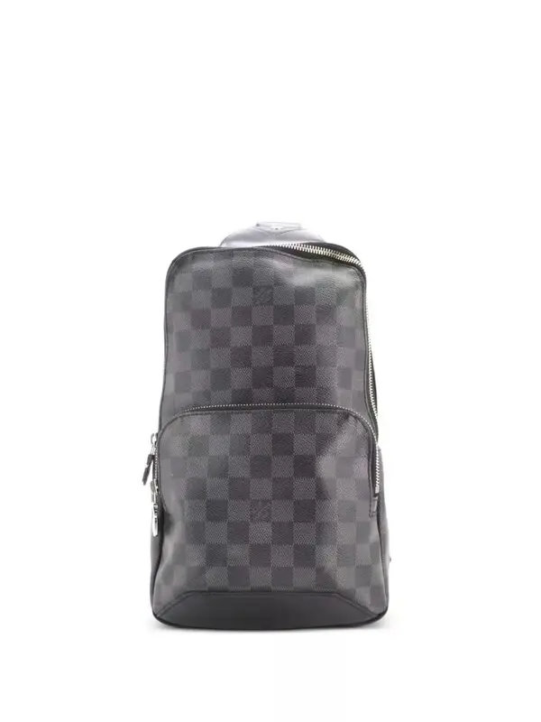 LOUIS VUITTON Avenue Sling Bag Damier Graphite Crossbody Bag - Black