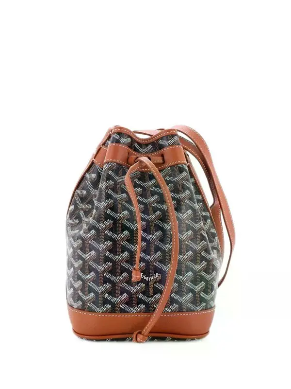 Goyard Petit Flot Coated Canvas Pm Bucket Bag - Brown