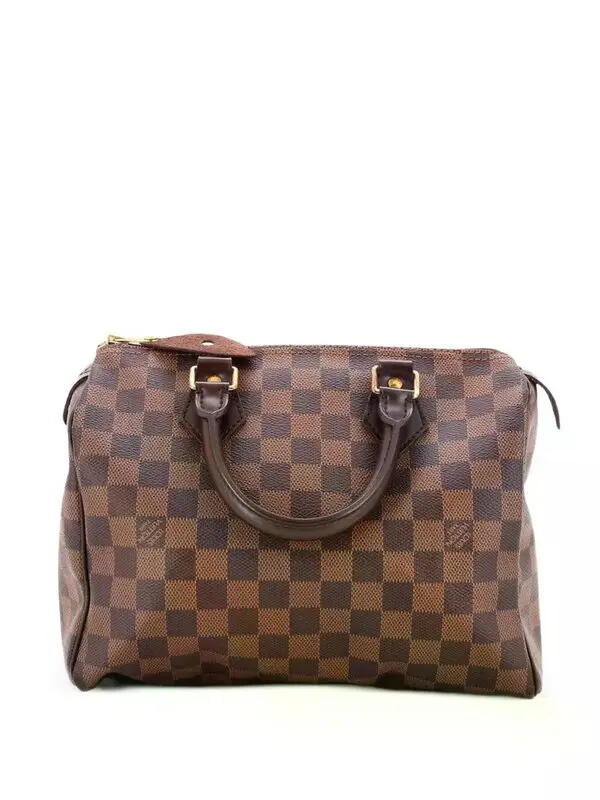LOUIS VUITTON Speedy Handbag Damier 25 Satchel - Brown