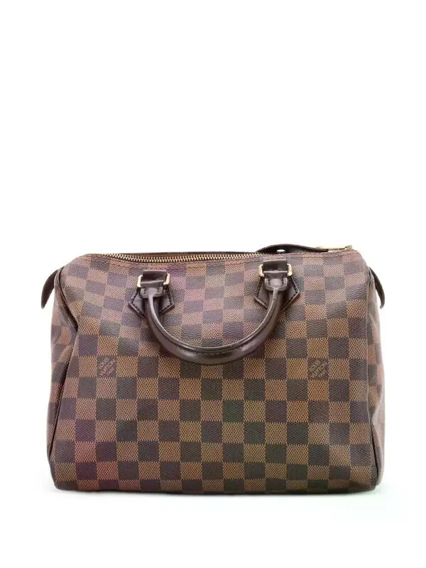LOUIS VUITTON Speedy Handbag Damier 25 Satchel - Brown