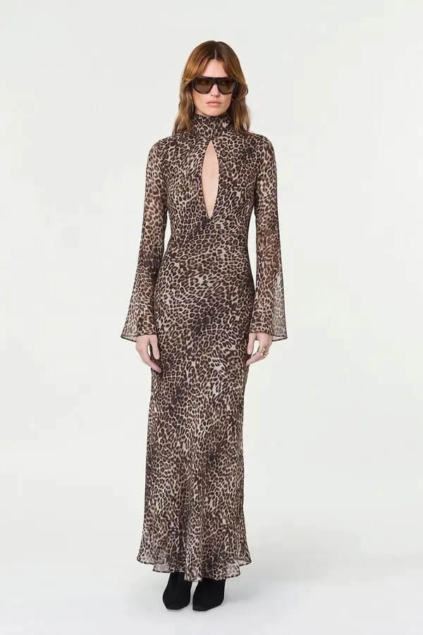 NICHOLAS Cara Dress - Desert Leopard
