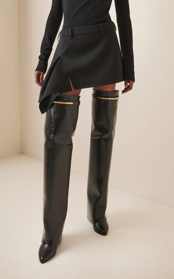 Givenchy Slashed Wool Mini Skirt