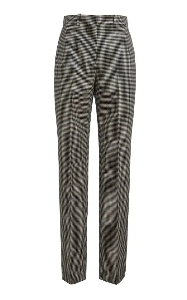 Givenchy Gingham Wool-mohair Cigarette Pants