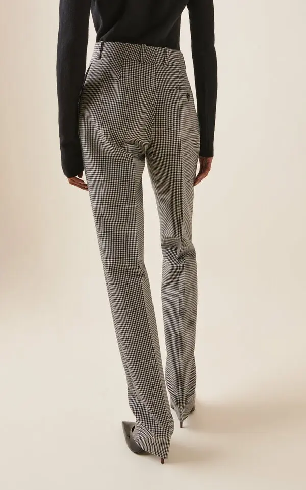 Givenchy Gingham Wool-mohair Cigarette Pants
