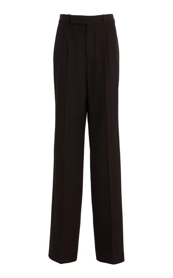 Saint Laurent Virgin-wool Flared-leg Pants