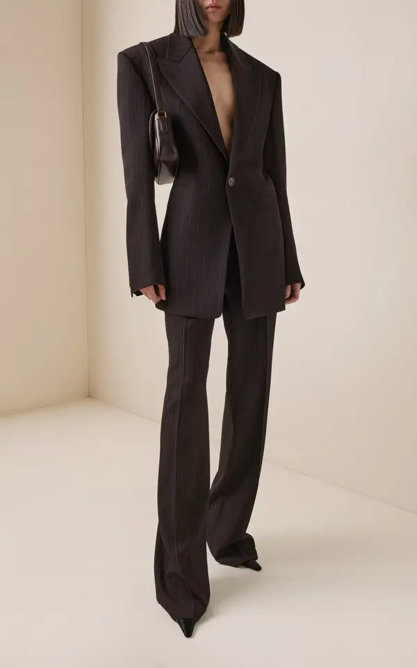Saint Laurent Virgin-wool Flared-leg Pants