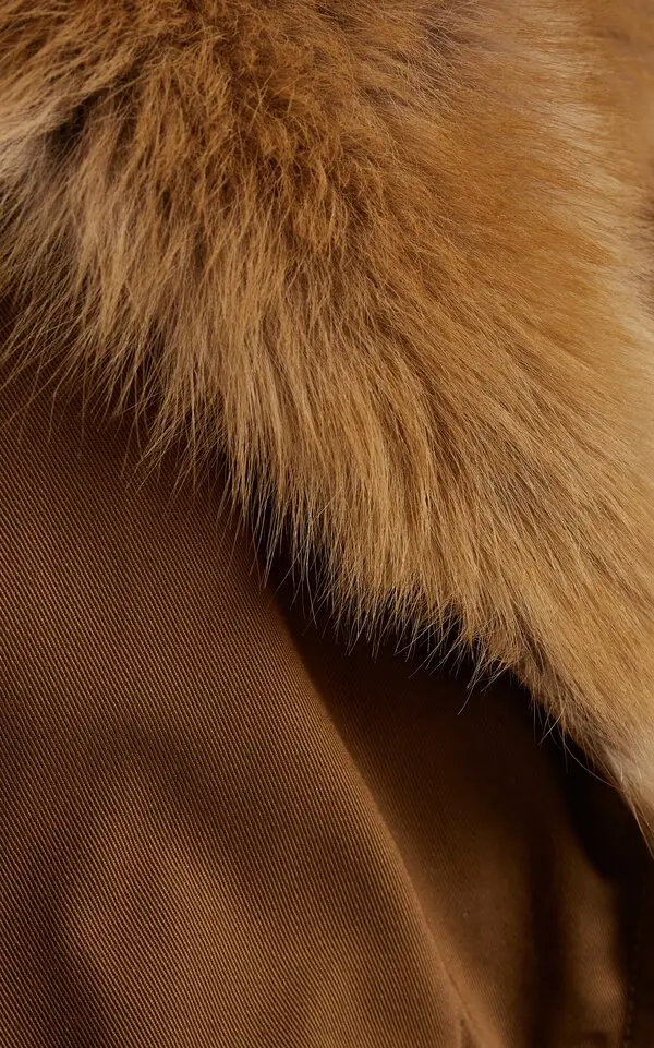Saint Laurent Shearling-trimmed Trench Coat