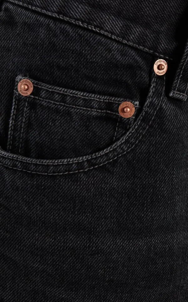 Saint Laurent V-waist Mid-rise Straight-leg Jeans