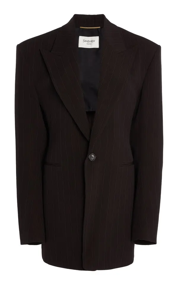 Saint Laurent Single-breasted Virgin Wool-blend Blazer