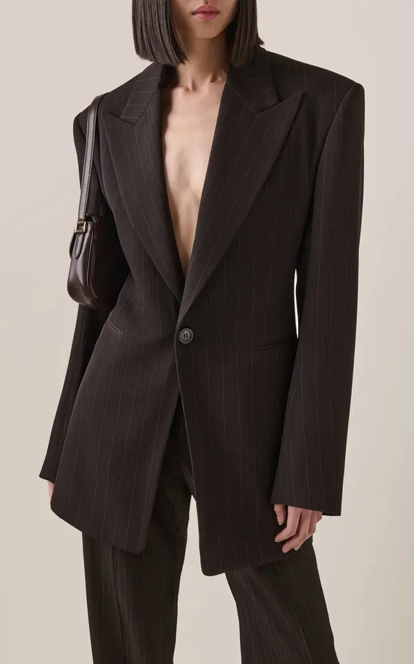 Saint Laurent Single-breasted Virgin Wool-blend Blazer