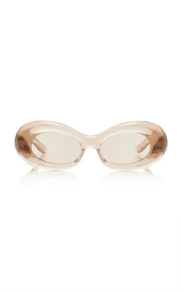 Saint Laurent Oval-framed Bio-injection Sunglasses - Clear