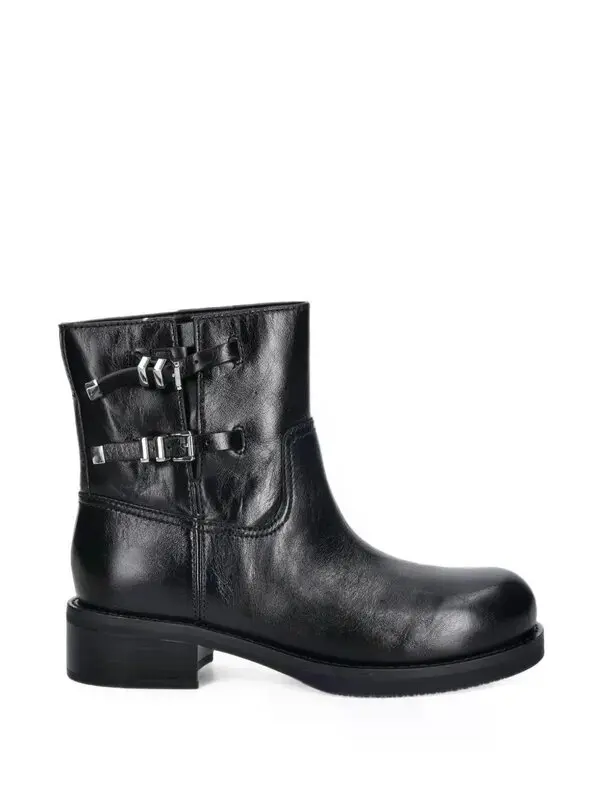 Michael Kors Buckle-strap Leather Boots