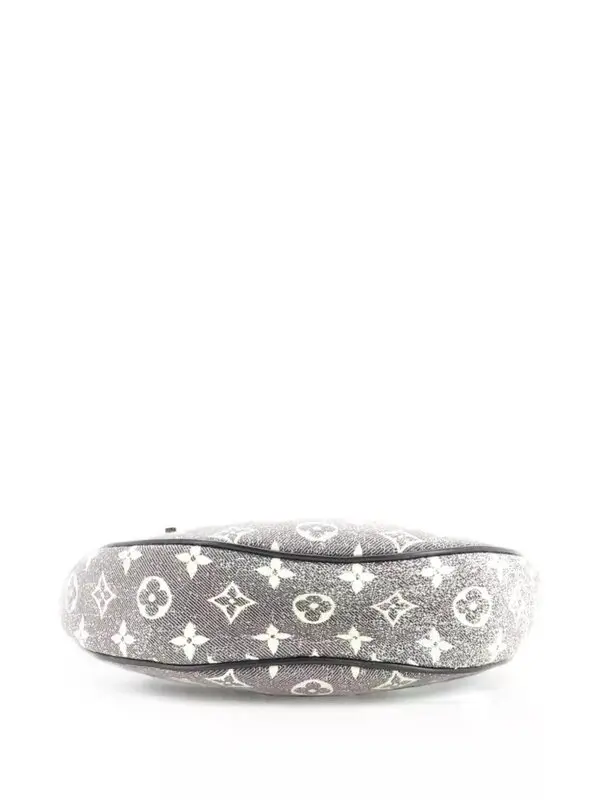 LOUIS VUITTON Loop Handbag Monogram Jacquard Denim Hobo Bag - Grey