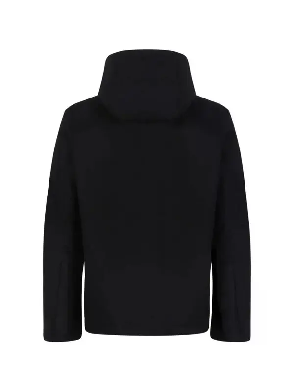 Add Hooded Concealed-fastening Jacket