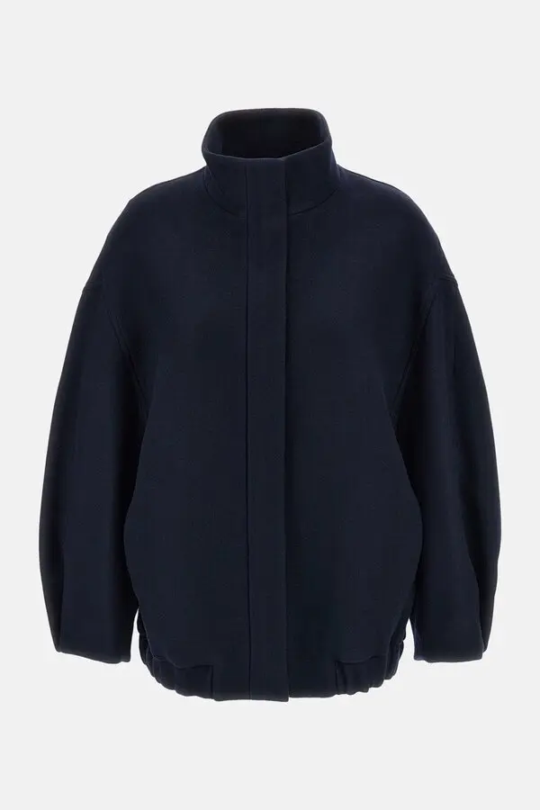 Dries Van Noten Voles Giacca In Twill Di Lana - Blu